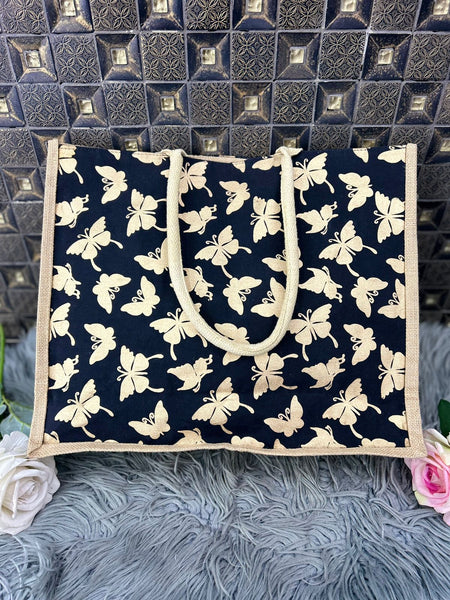 Black Gold Butterfly Beach bag – Sarai Afrique